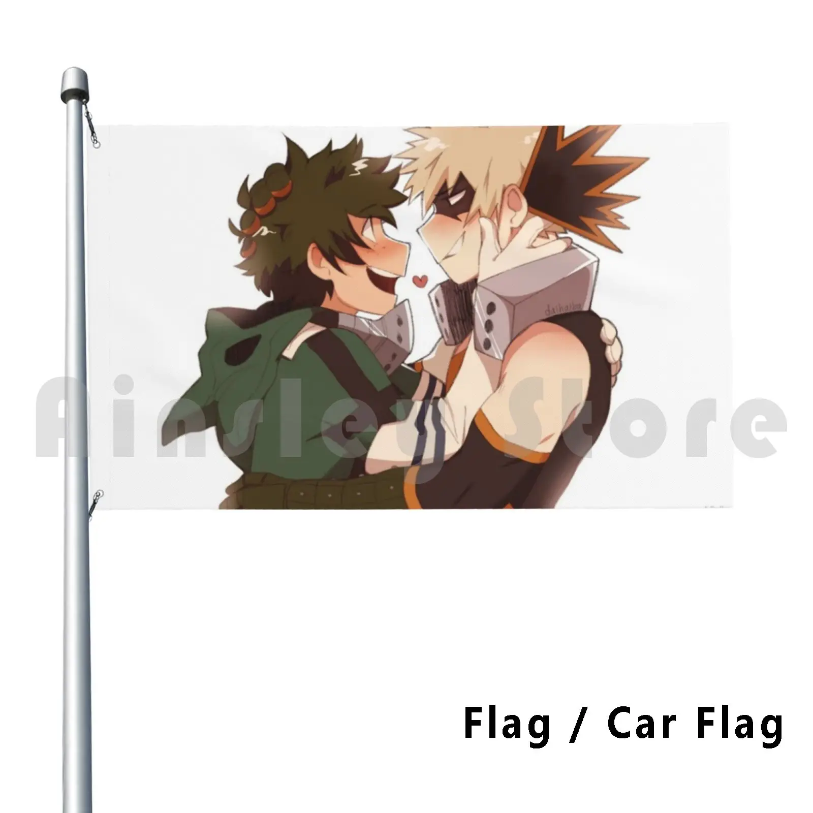Horikoshi-Please-Let-Them-Hug-Outdoor-Decor-Flag-Car-Flag-Bakudeku ...