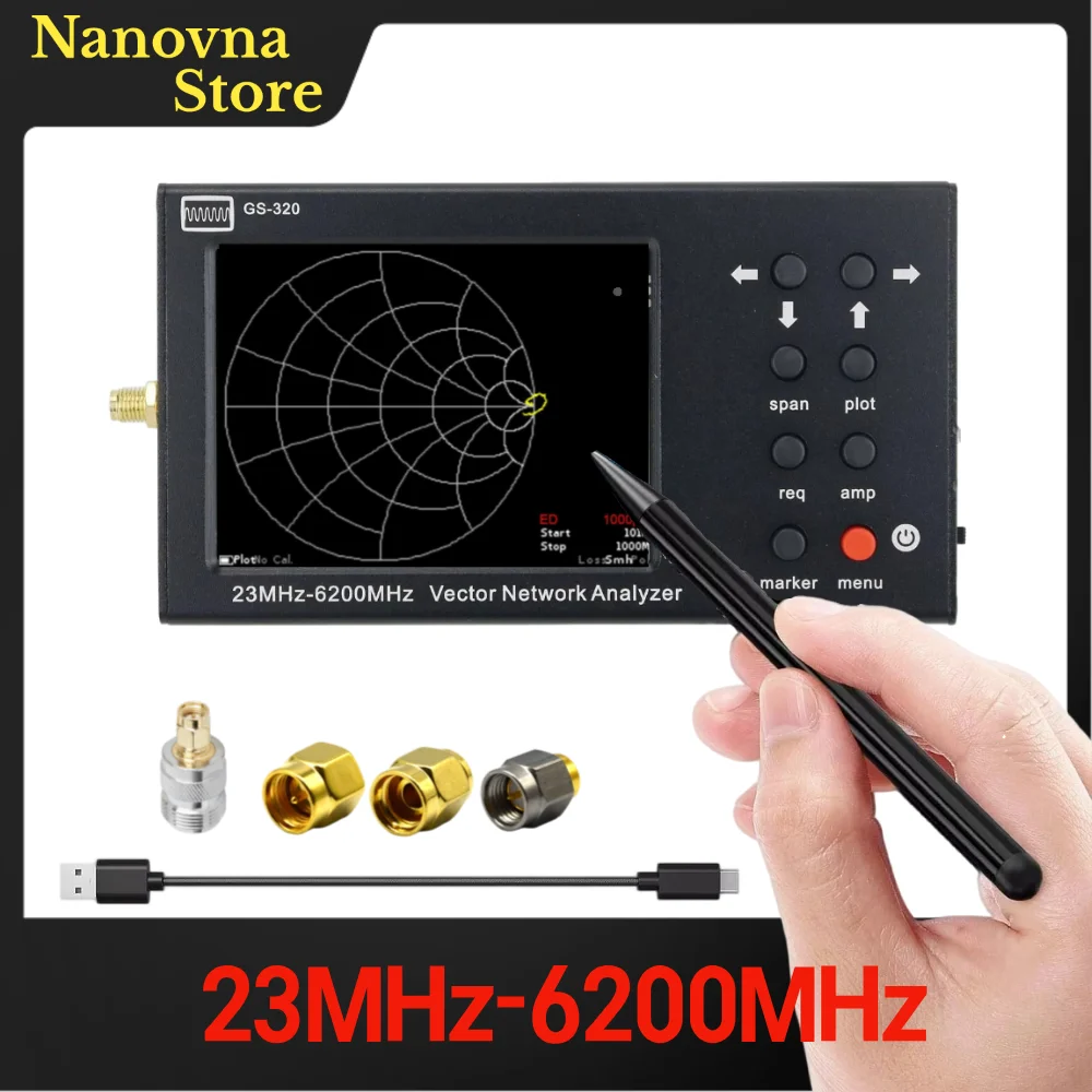 Nanovna-GS320-Vector-Network-Analyzer-AS6-Spectrum-Analyzer-23MHz-6 ...