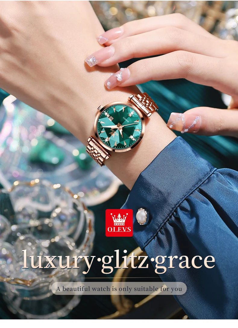 Olevs 5536 - Green Watch Price in Bangladesh - Olevs Bangladesh