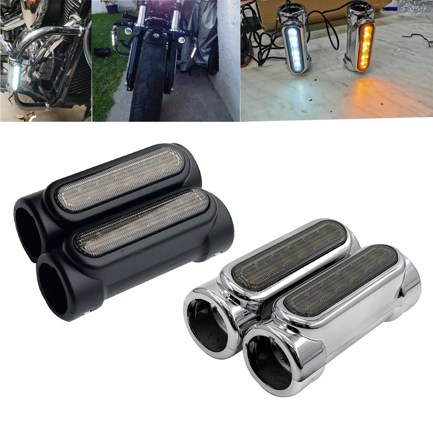 1-25-32mm-Led-Engine-Guard-Highway-Crash-Bar-Switchback-Amber-White ...