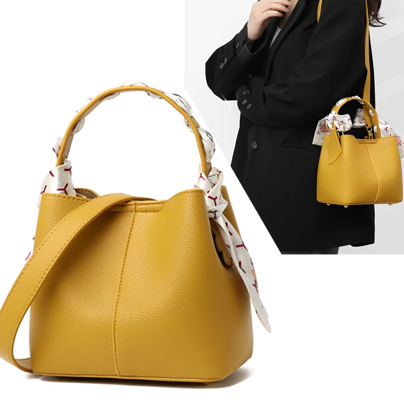 Women's Large Bucket Bag Women Leisure Single Shoulder Bags For Female ...