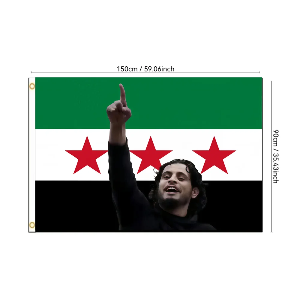 Syrian Flag 3x5ft 2x3ft PolyesterFree Syria Banner Syrian Arab Republic ...