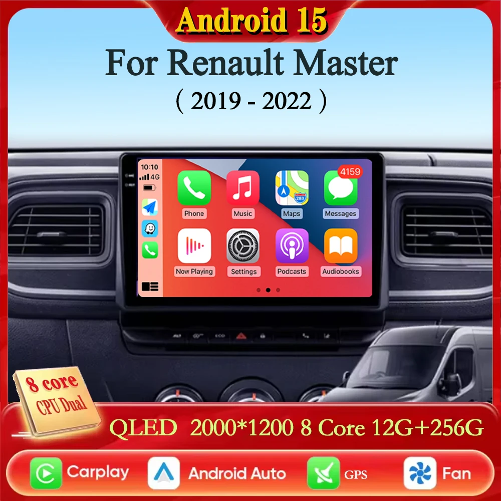 Android 15 WIFI DSP CarPlay Auto For Renault Master 2019 - 2022 Car ...