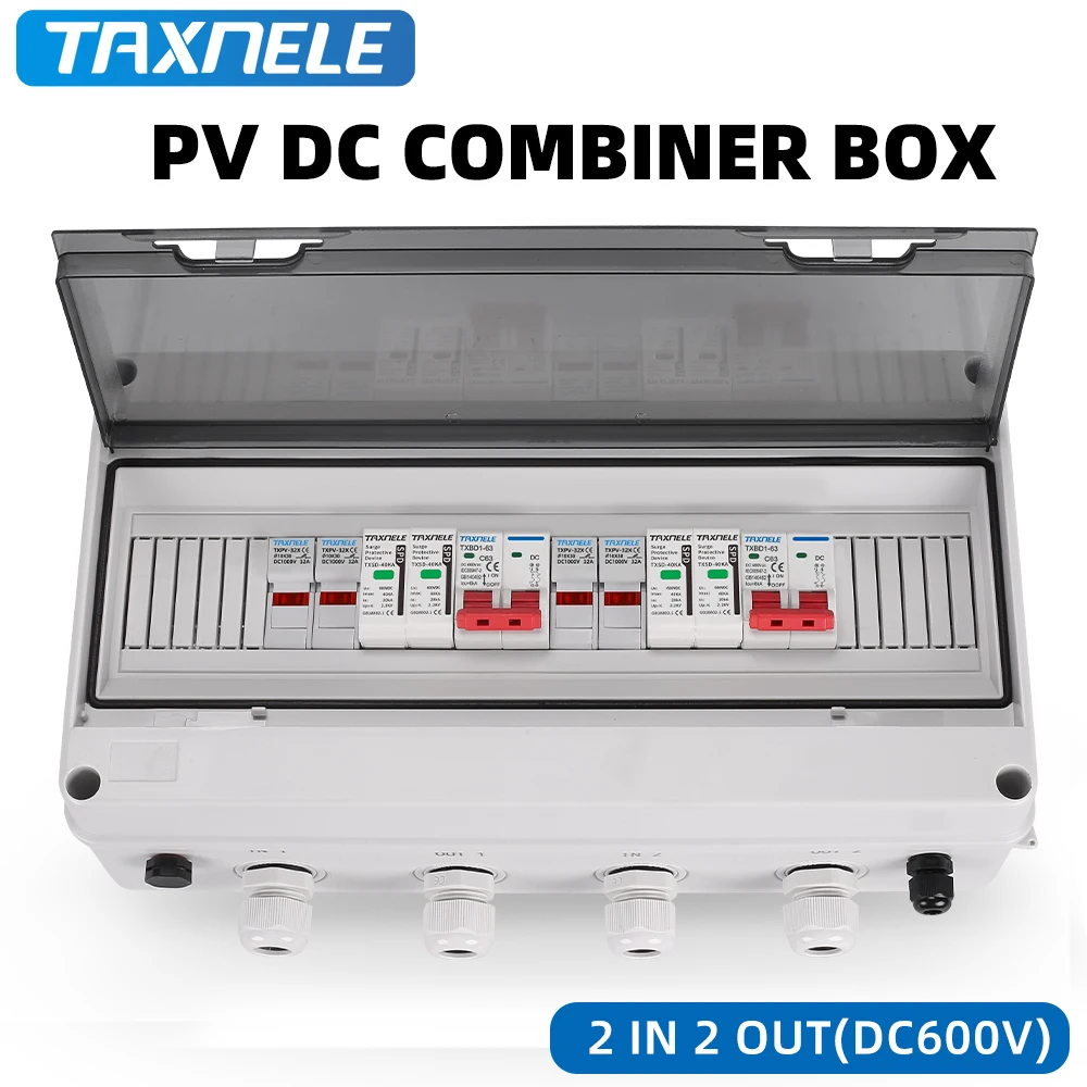 Solar-photovoltaic-PV-Combiner-Box-2-input-2-out-2-String-Surge ...