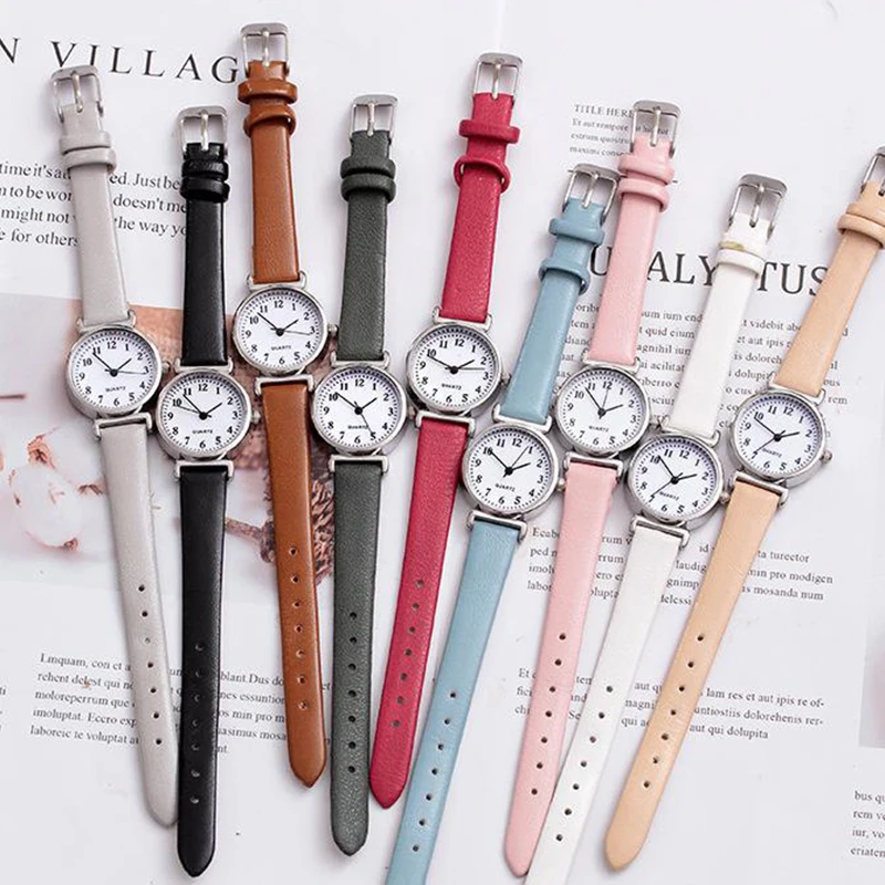 Retro-Leather-Strap-Band-Women-Small-Watches-Designer-Pointer-Simple ...