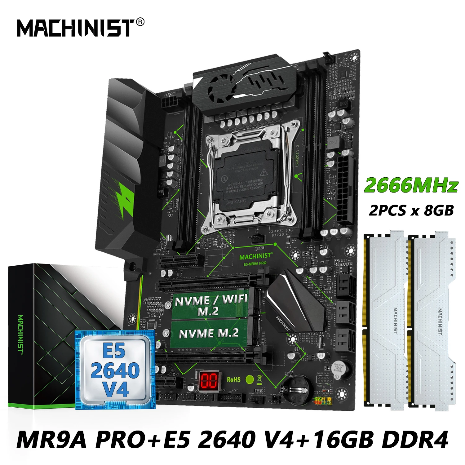Machinist-kit De Carte Mère Mr9a Pro X99, Lga 2011-3, Processeur Xeon ...