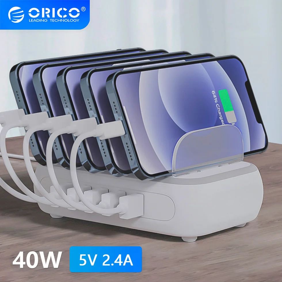 ORICO-USB-A-Charger-Multi-5-Ports-Smart-USB-Charging-Station-Dock ...