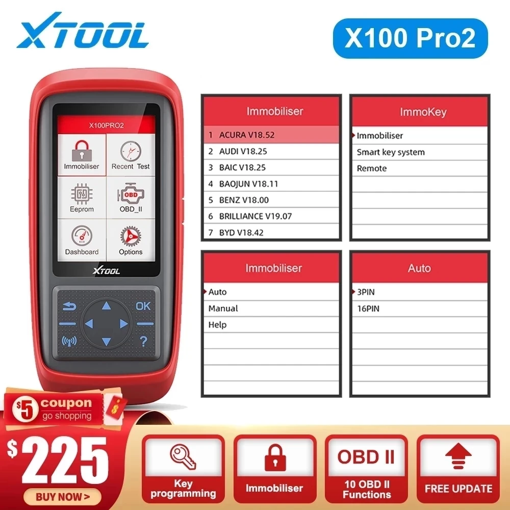 Xtool-X100-Pro2-Car-Code-Reader-Scanner-Auto-Key-ECU-Programmer-OBD2 ...