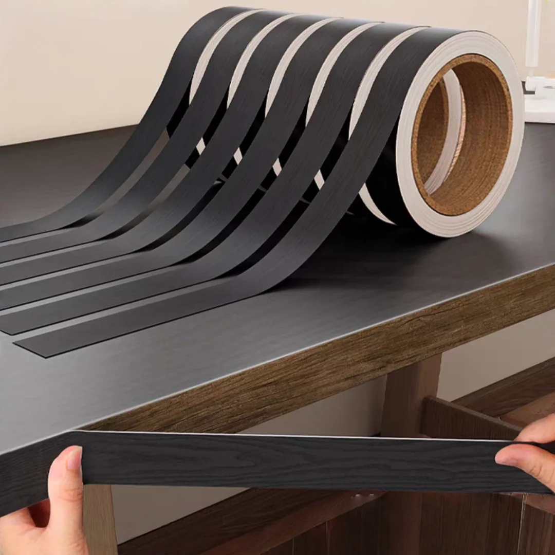 1pc 10m Self-Adhesive Wood Grain Tape Waterproof Edging Tape Door Frame ...