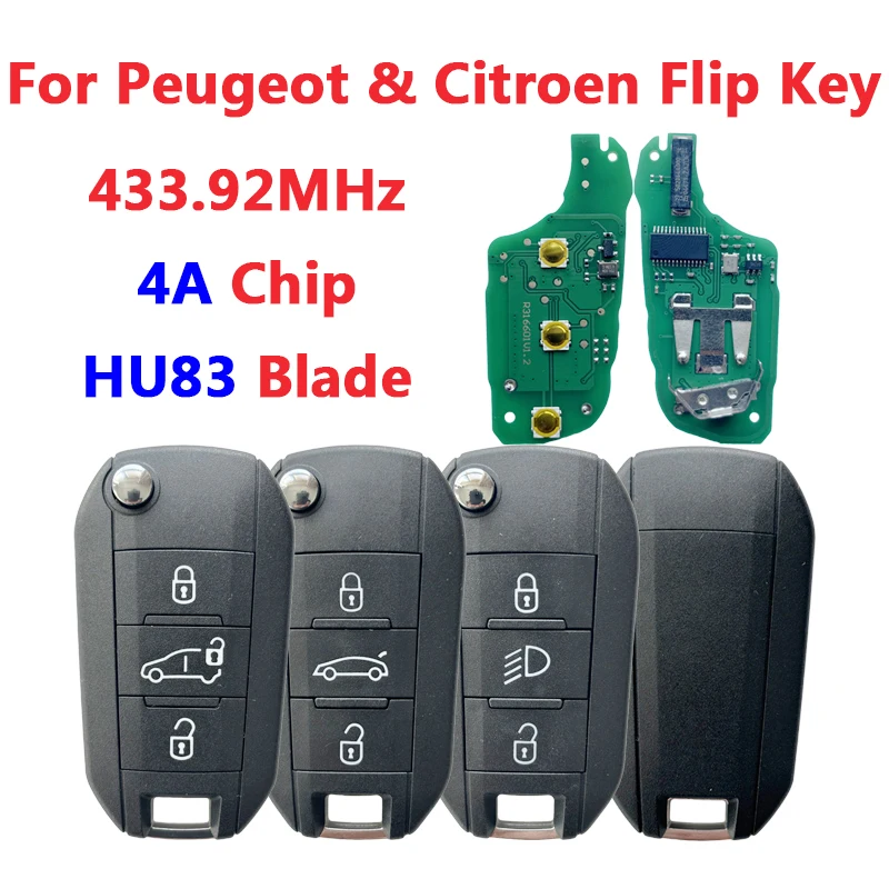 AK009041-Aftermarket-433-92MHz-FSK-4A-HITAG-AES-For-Peugeot-308-508-For ...