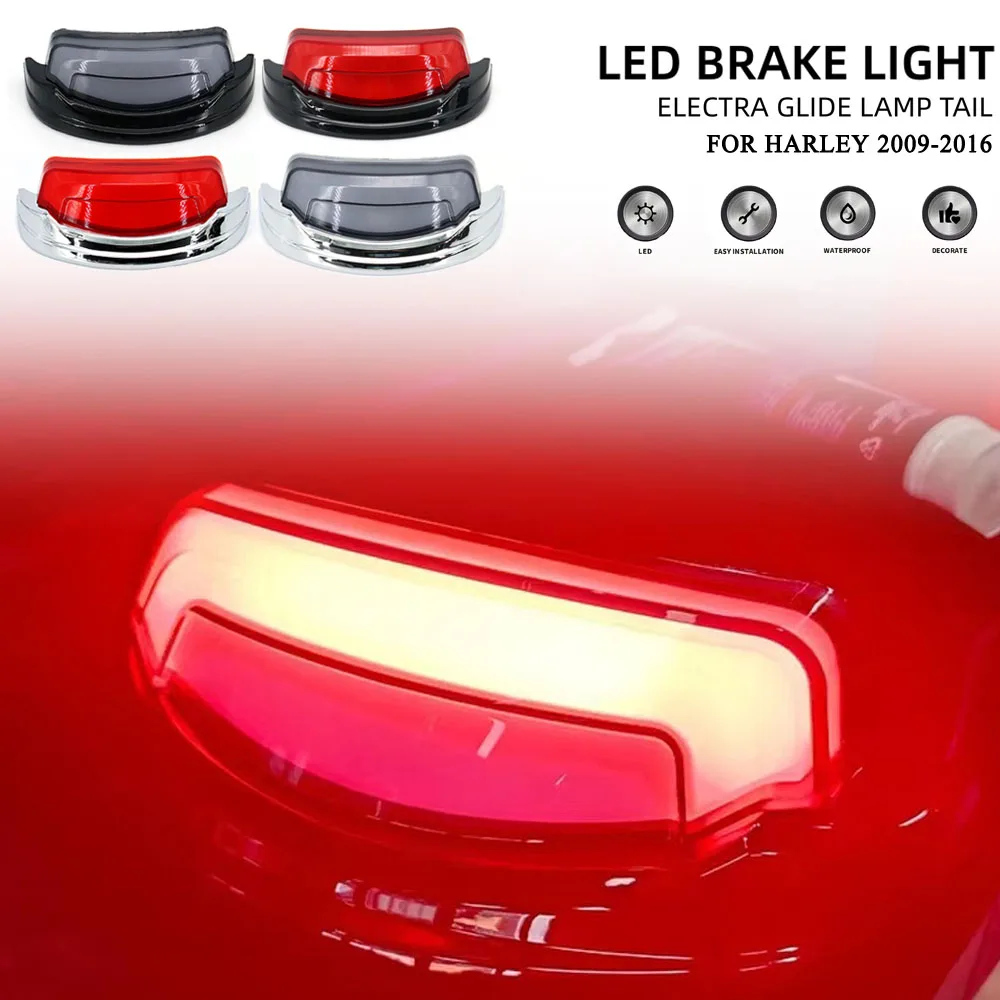 Motorcycle Rear Fender Tip Brake Taillight LED Light For Harley Touring ...