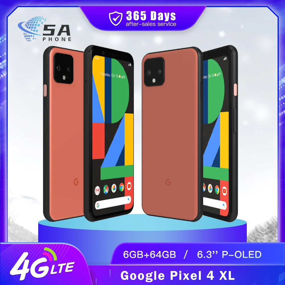 Original Google Pixel 4 XL 4XL 4G SmartPhone FACE ID NFC 6GB RAM 64GB ...