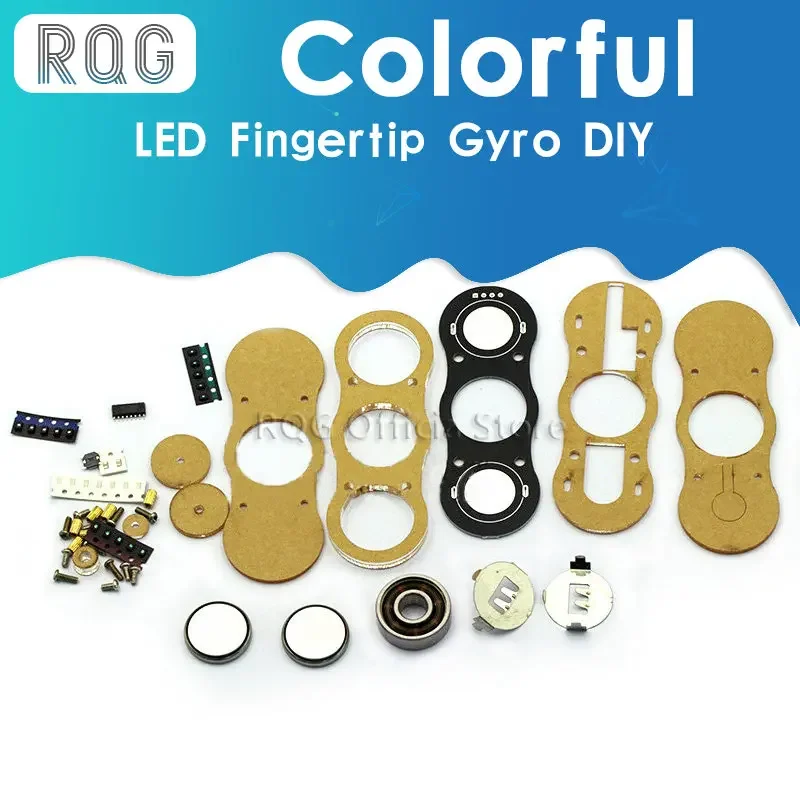 LED-fingertip-gyro-DIY-production-kit-colorful-LED-electronic-training ...