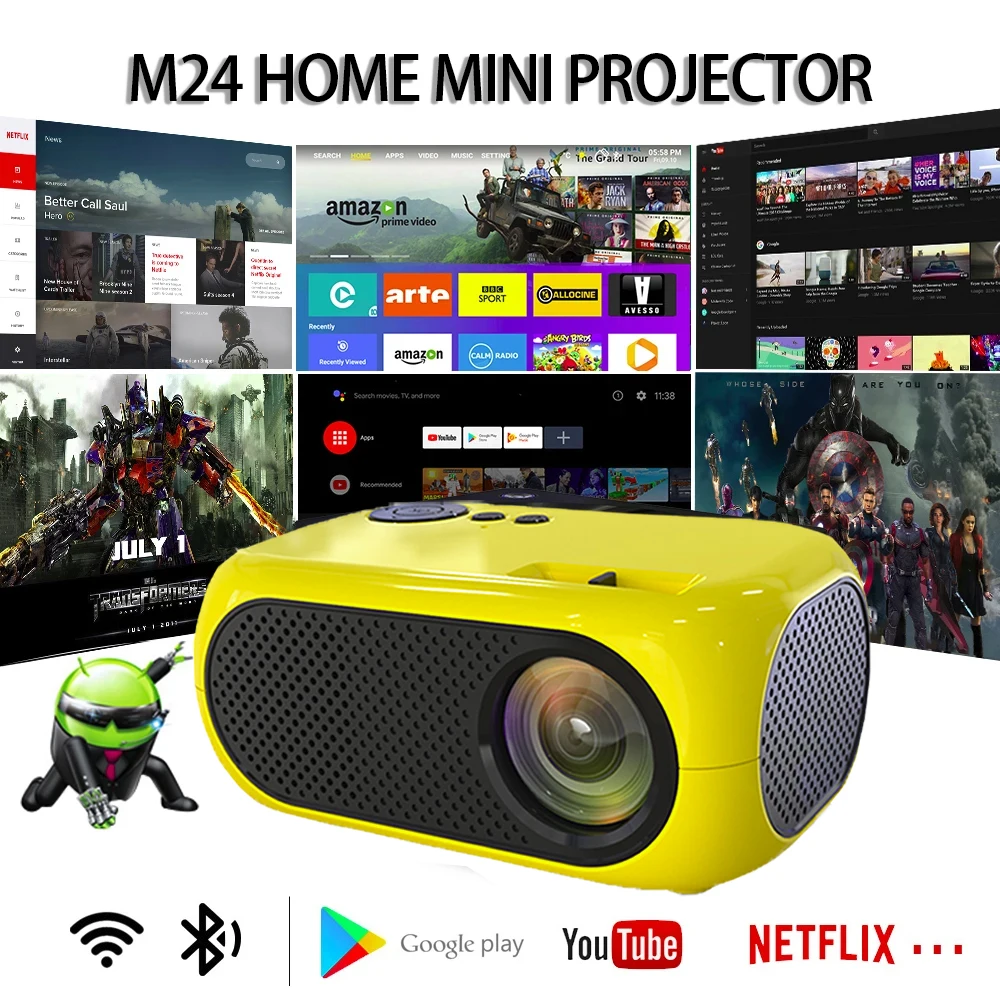 2024-New-M24-Mini-Projector-LED-Portable-Home-Projector-Compatible-HDMI ...