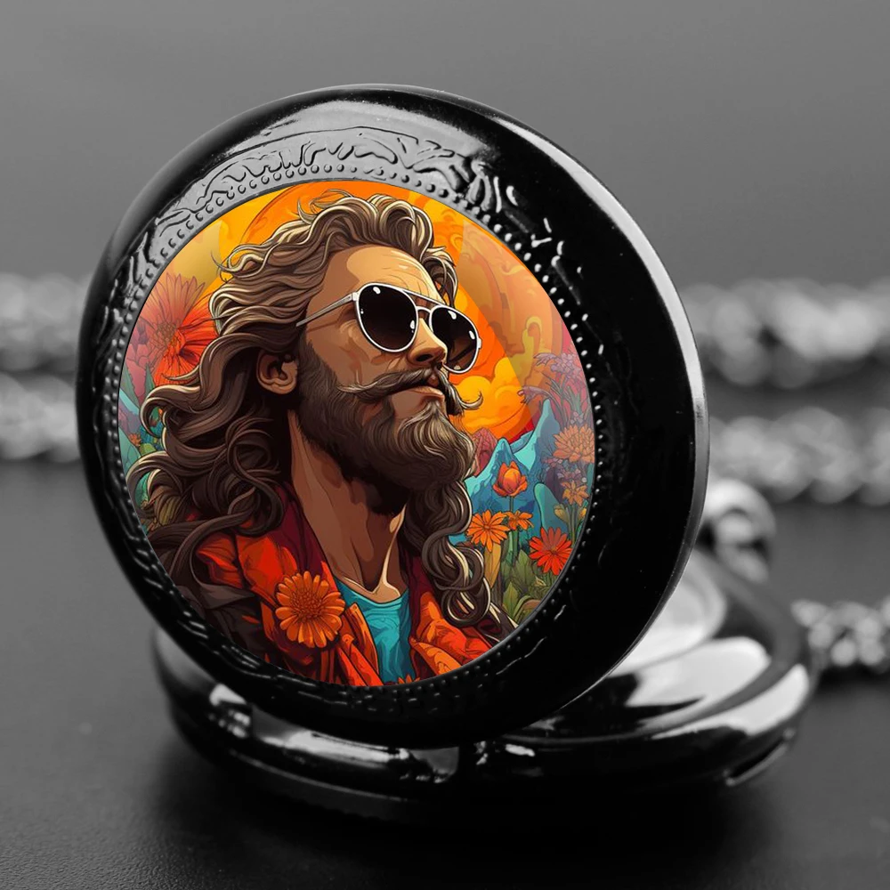 Uncle-Vacation-Design-Glass-Dome-Quartz-Pocket-Watch-with-Arabic ...