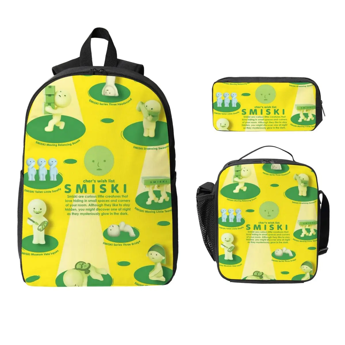 Smiski Backpack Student Boys Girls BookBag School Bag Computer Shoulder ...