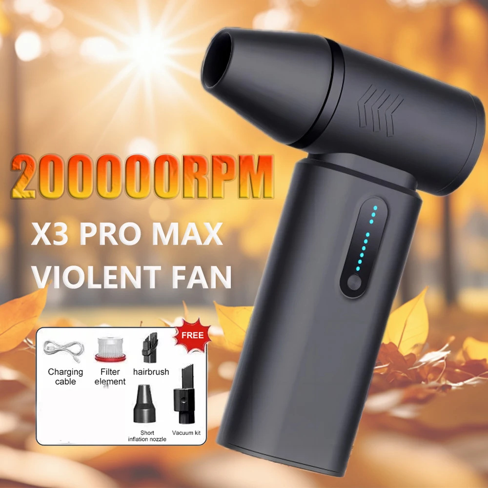 New 200000RPM Violent Turbo Blower 60m/s Electric Air Duster Mini Turbo ...