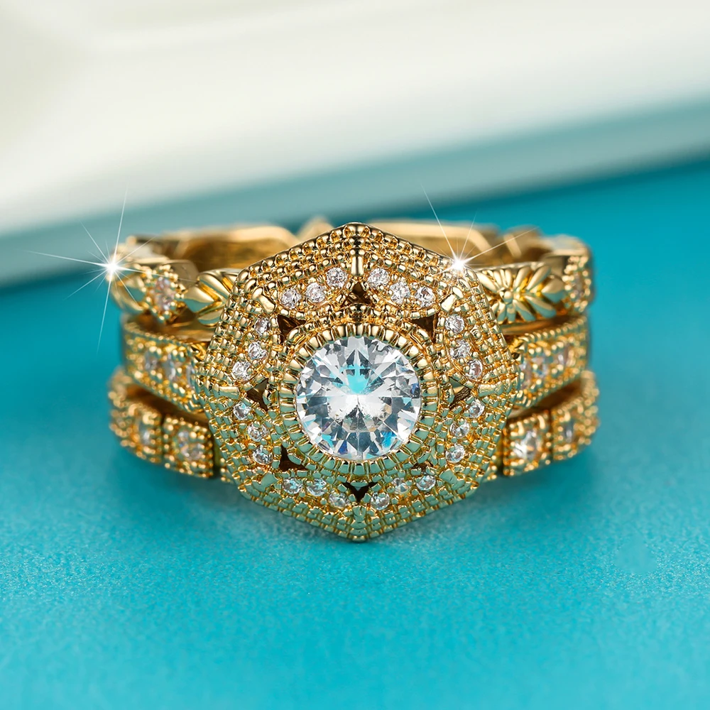3pcs-Luxury-Geometric-Bridal-Sets-Triple-Engagement-Rings-For-Women ...