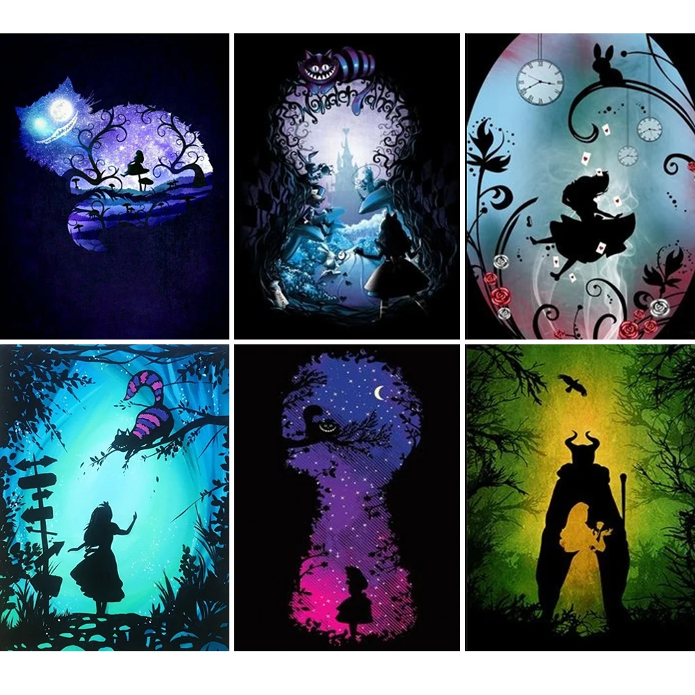 Alice In Wonderland Characters Silhouette
