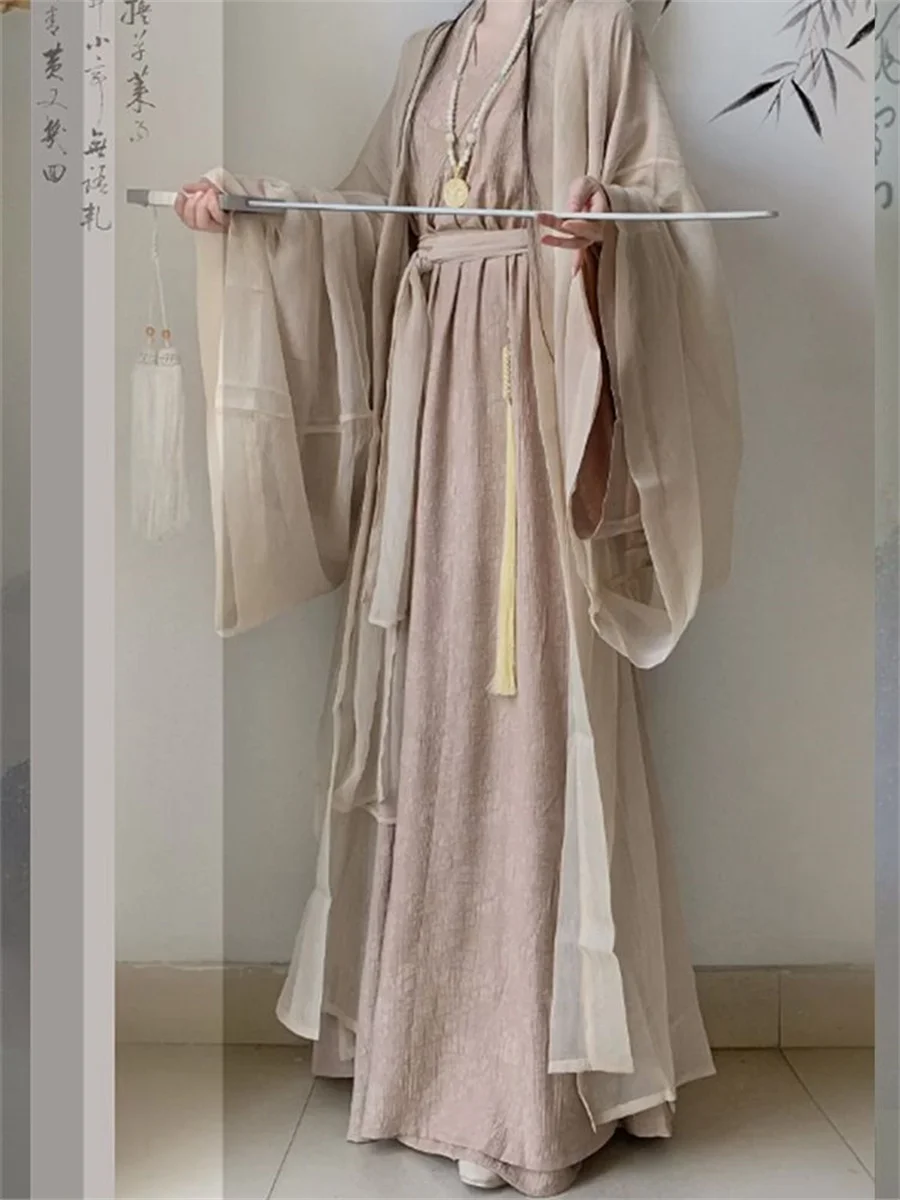 Cotton-Linen-Hanfu-Dress-Women-Chinese-Traditional-2pcs-Robe-Hanfu ...