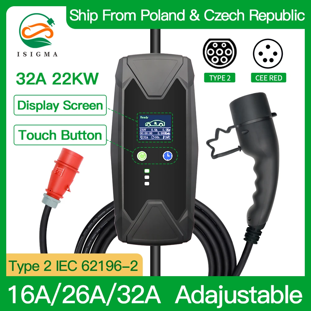 EV-Charger-22kw-3-Phase-Type-2-Plug-EVSE-EV-Charger-Level-2-32A-22kw ...