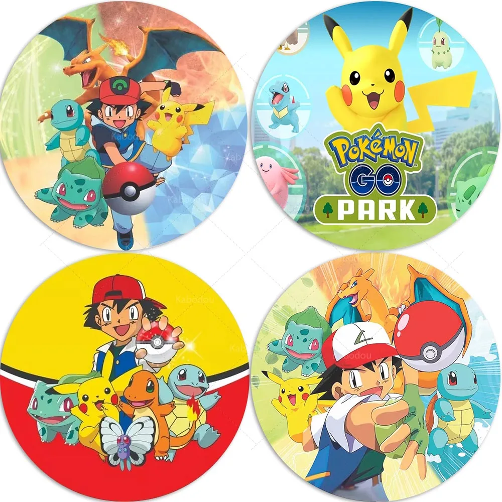 Elastic-Backdrop-Round-Cover-Pokemon-Pocket-Monster-Theme-Ash-Kid-Boy ...