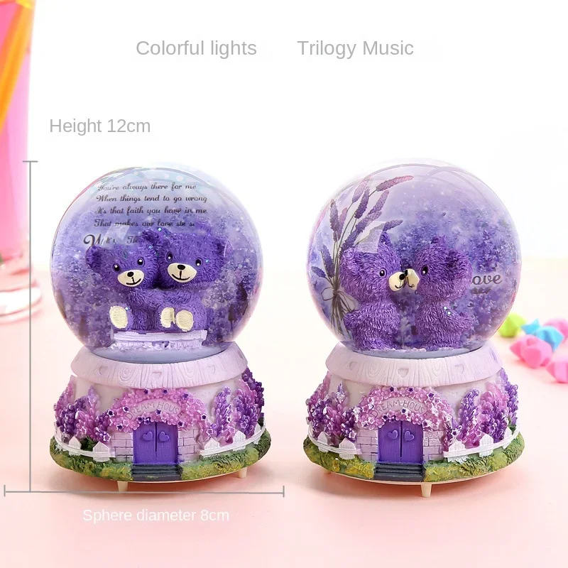 Cartoon-Light-Up-Music-Crystal-Ball-Automatic-Snow-Music-Box-Dream ...