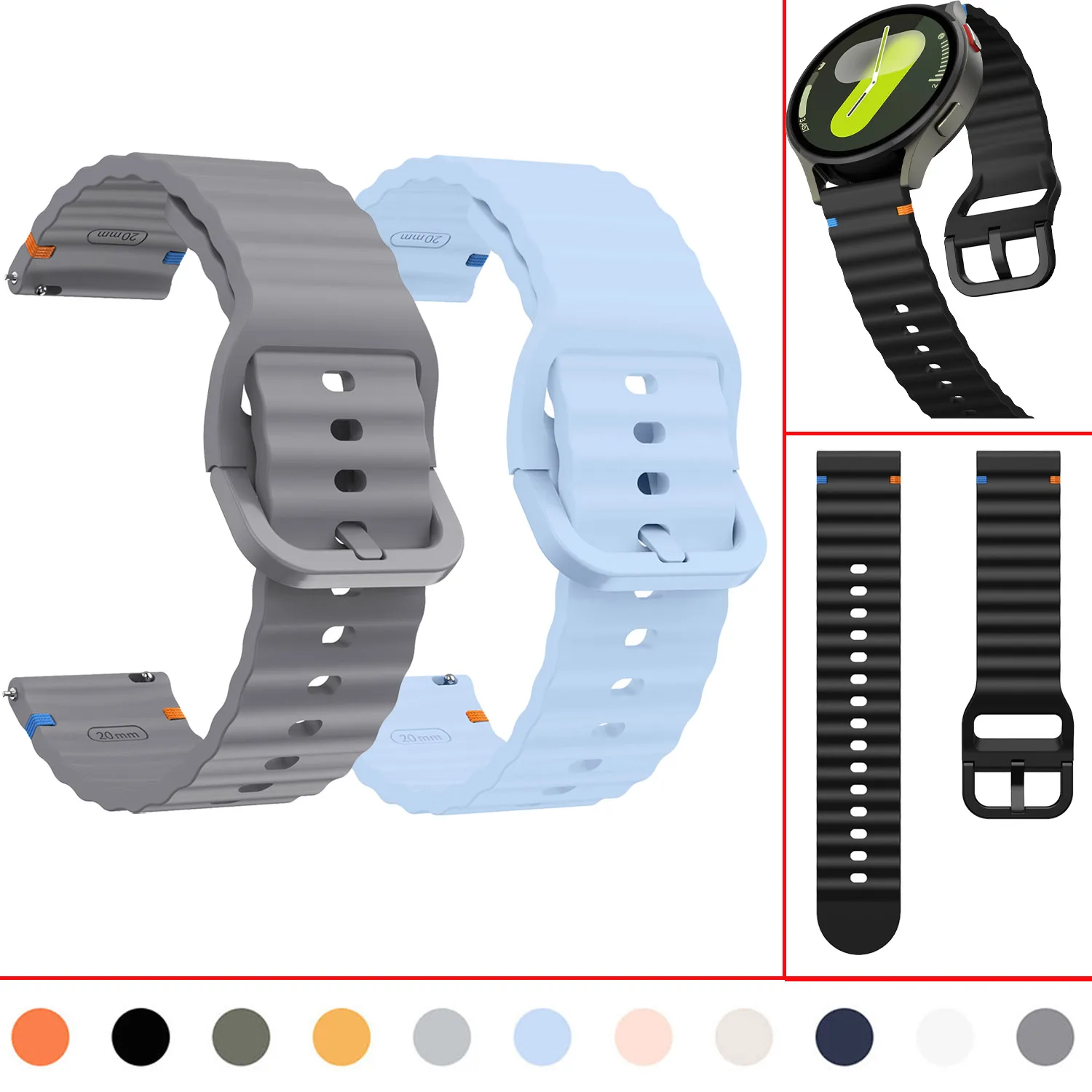 Forerunner 165 168 245 645 55 158 Band 20mm Silicone Wrist Strap for ...