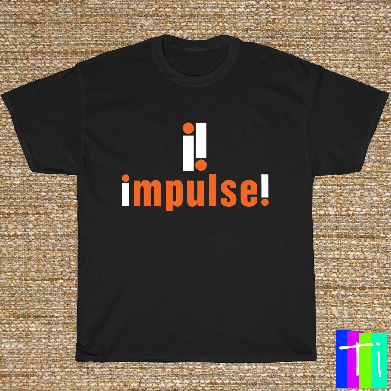 New-T-Shirt-Impulse-Records-Label-Logo-White-Grey-Black-Shirt-Size-S ...