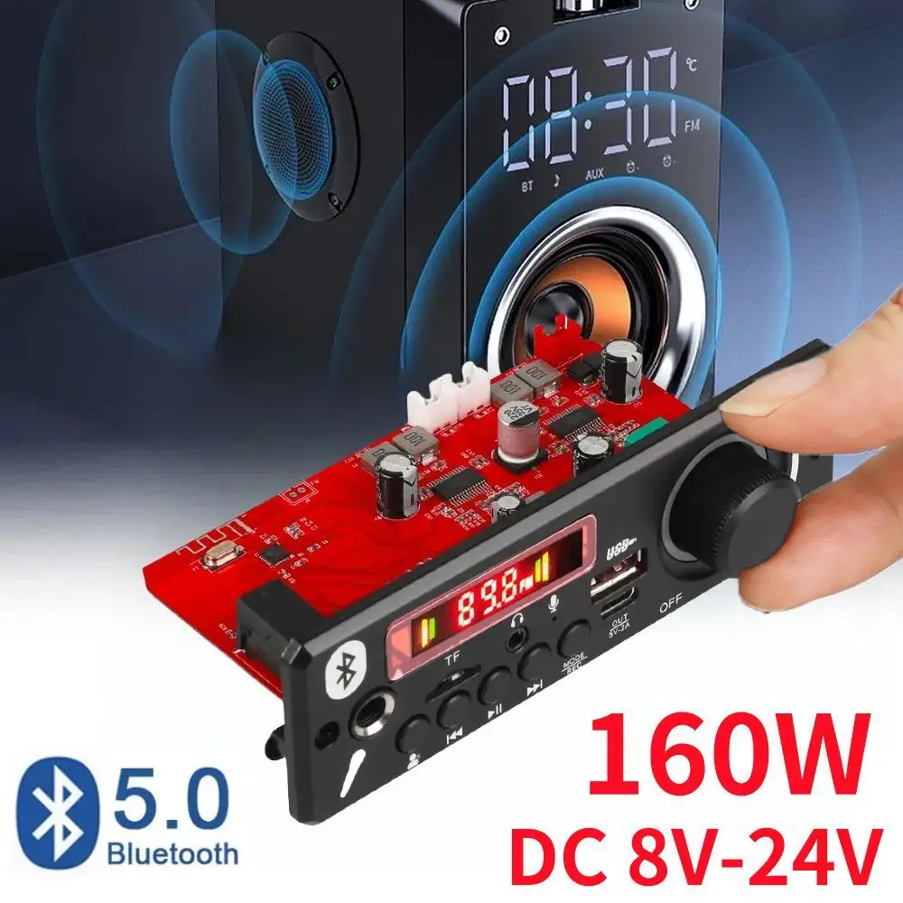 160W-Amplifier-Bluetooth-MP3-WMA-APE-Decoder-Board-12V-80W-Handsfree ...