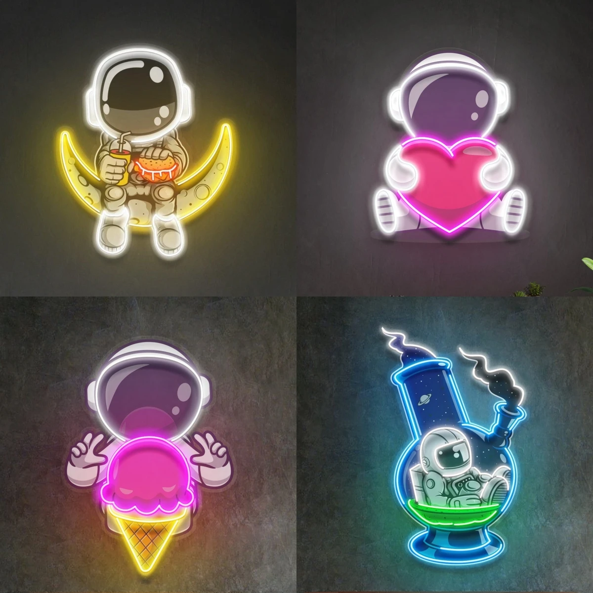 10-Styles-Astronaut-Neon-Sign-Customized-Handmade-Neon-Signs-Bedroom ...