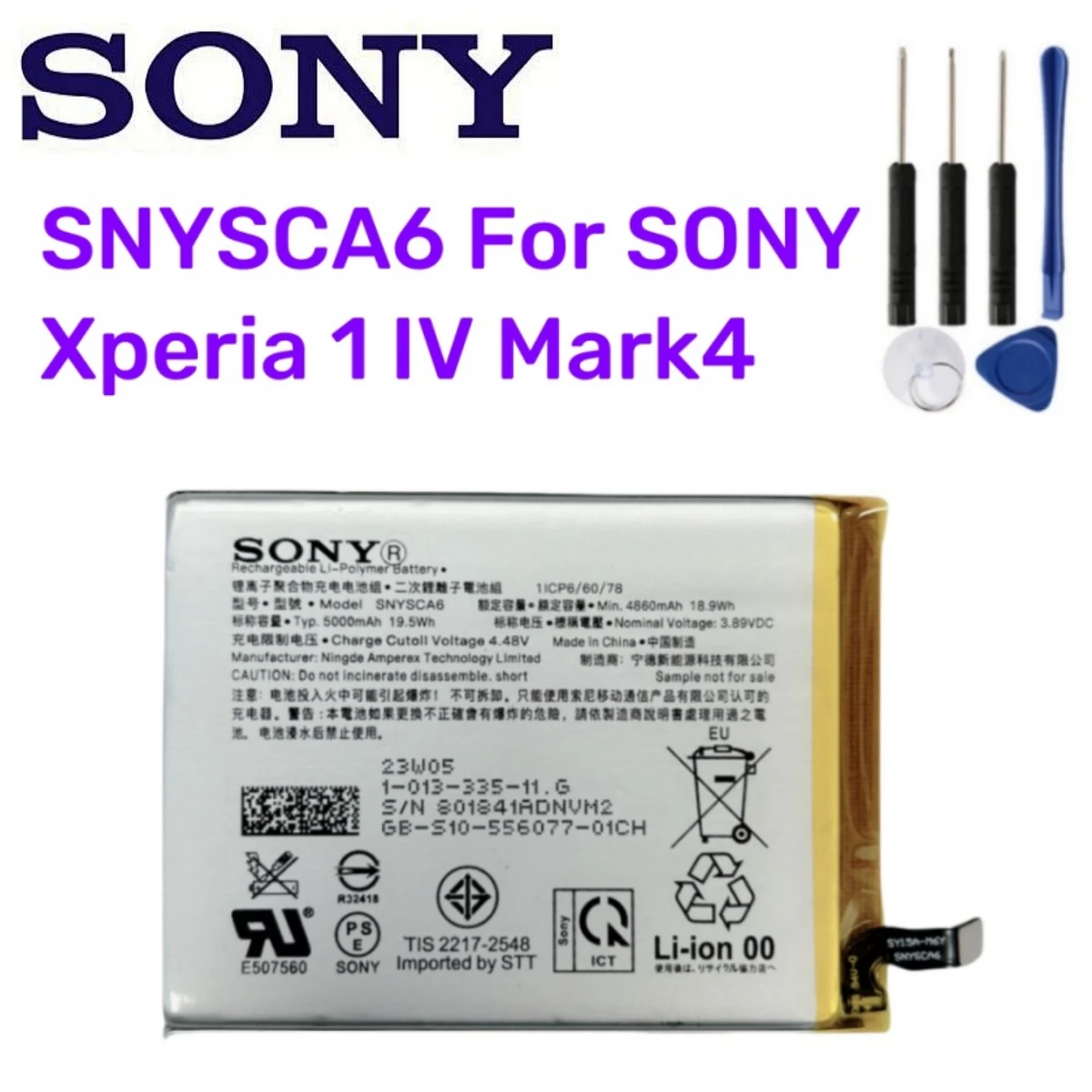 Original SONY SNYSCA6 Battery For SONY Xperia 1 IV Xperia 5V Xperia 1V ...