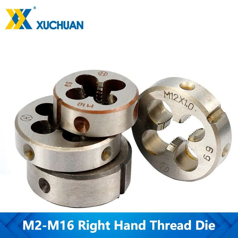 1pc M2/M6/M7/M8/M10/M12/M13/M14/M16 Right Hand Screw Thread Die Metric ...