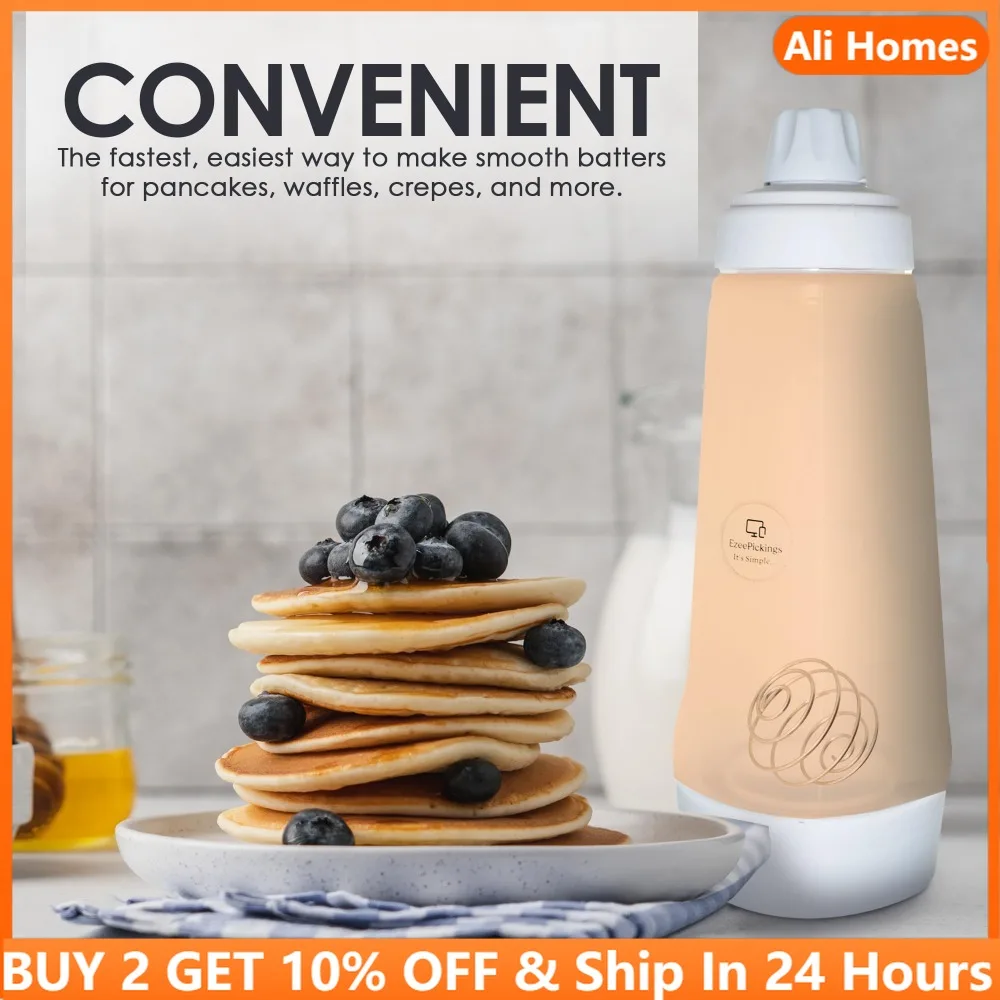 Waffles-Dispenser-1000ML-Batter-Mixing-Bottle-Pancake-Dispenser-and ...