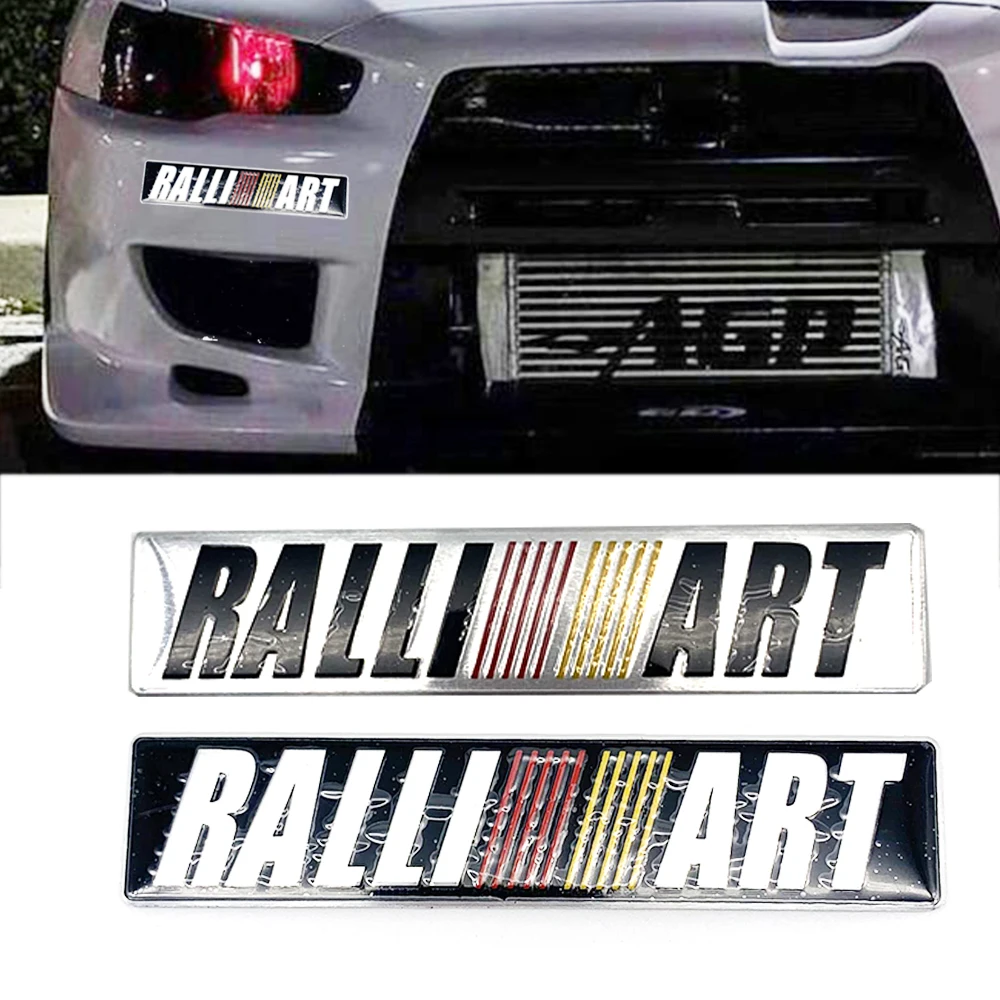 Ralliart Logo 3D Metal Car Stickers Emblem Badge Decal For Mitsubishi ...