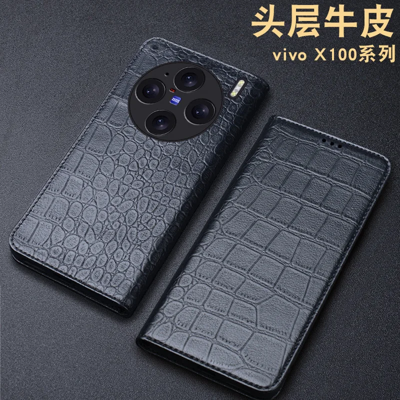 Luxury-Real-Cowhide-Or-Lich-Genuine-Leather-Flip-Phone-Cases-For-Vivo ...