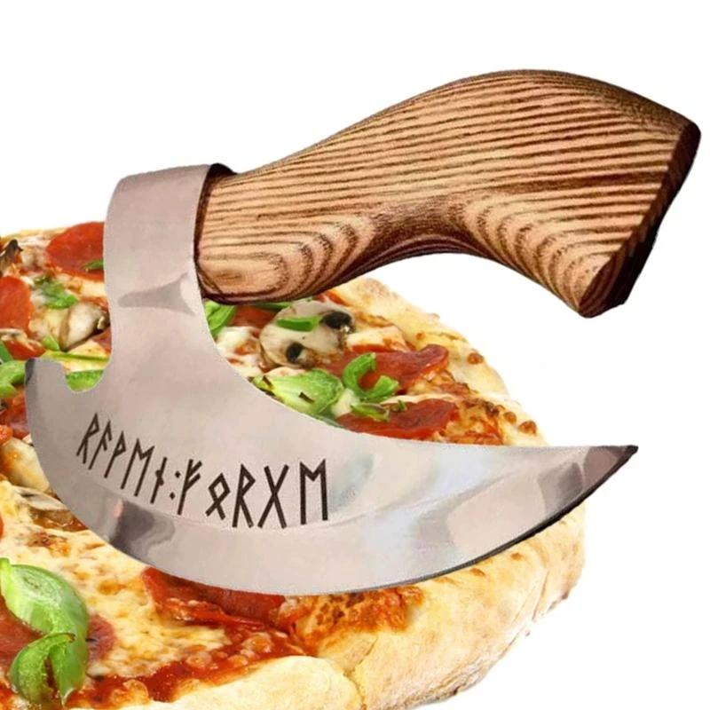 Axe Pizza Cutter Pizza Cutting Axe With Sharp Blades Viking Steel Pizza ...