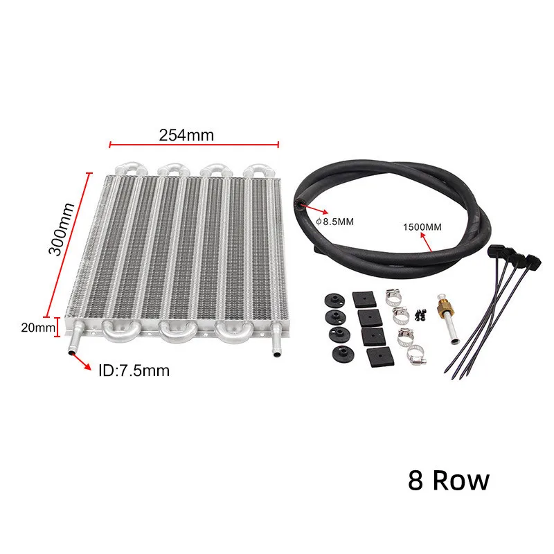 8 Row 6 Row 4 Row Aluminum Remote Transmission Oil Cooler/auto-manual ...