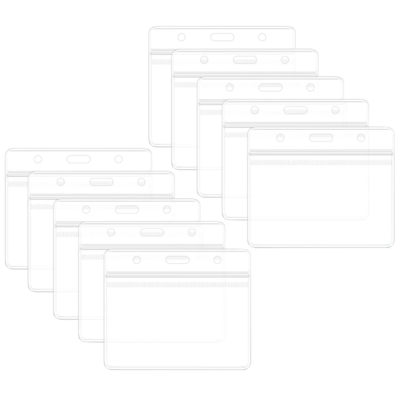 10 Pces Cart o De Identifica o Mangas Horizontal Titular Do Cart o De 10-pces-cart-o-de-identifica-o-mangas-horizontal-titular-do-cart-o-de
