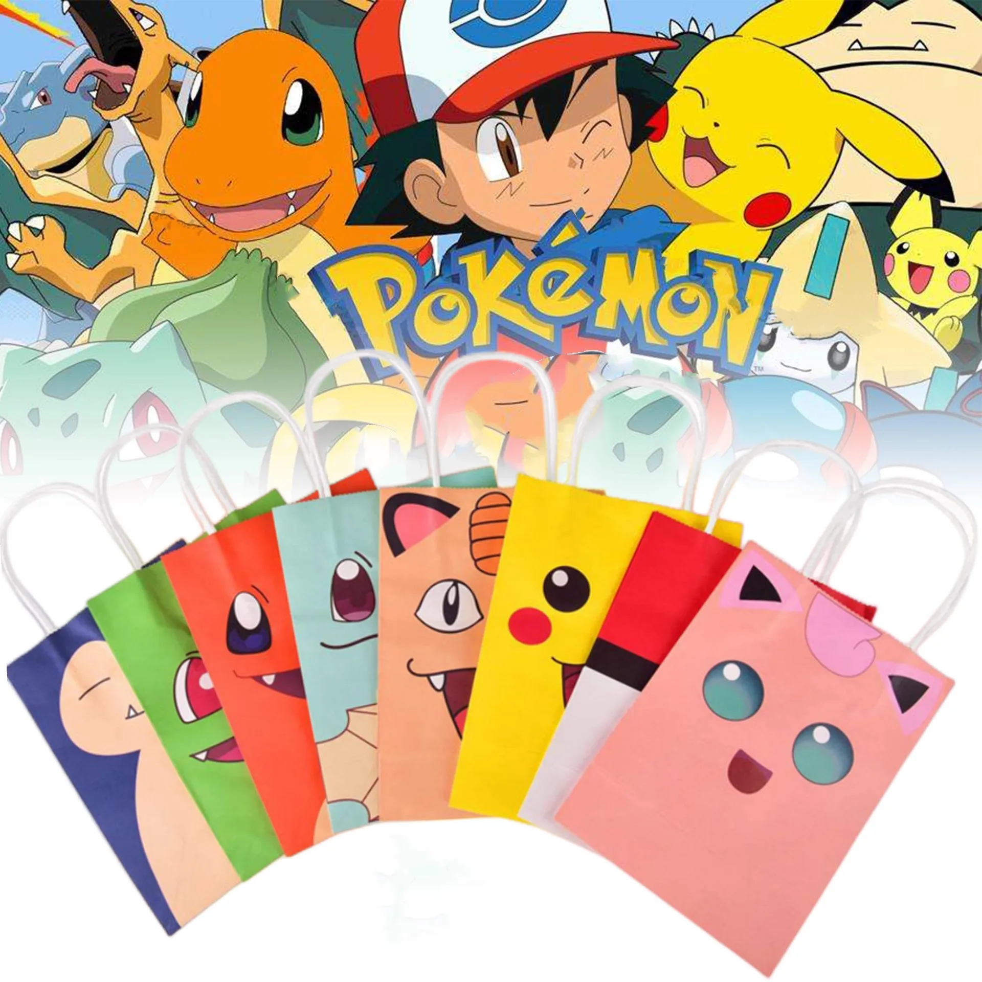 Bolsa-de-dulces-de-Pok-mon-bolsa-de-regalo-tem-tica-de-Pikachu-perif ...