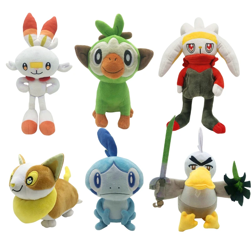 Pokemon-Sword-Shield-Plush-Anime-Figure-Sirfetch-Scorbunny-Raboot ...