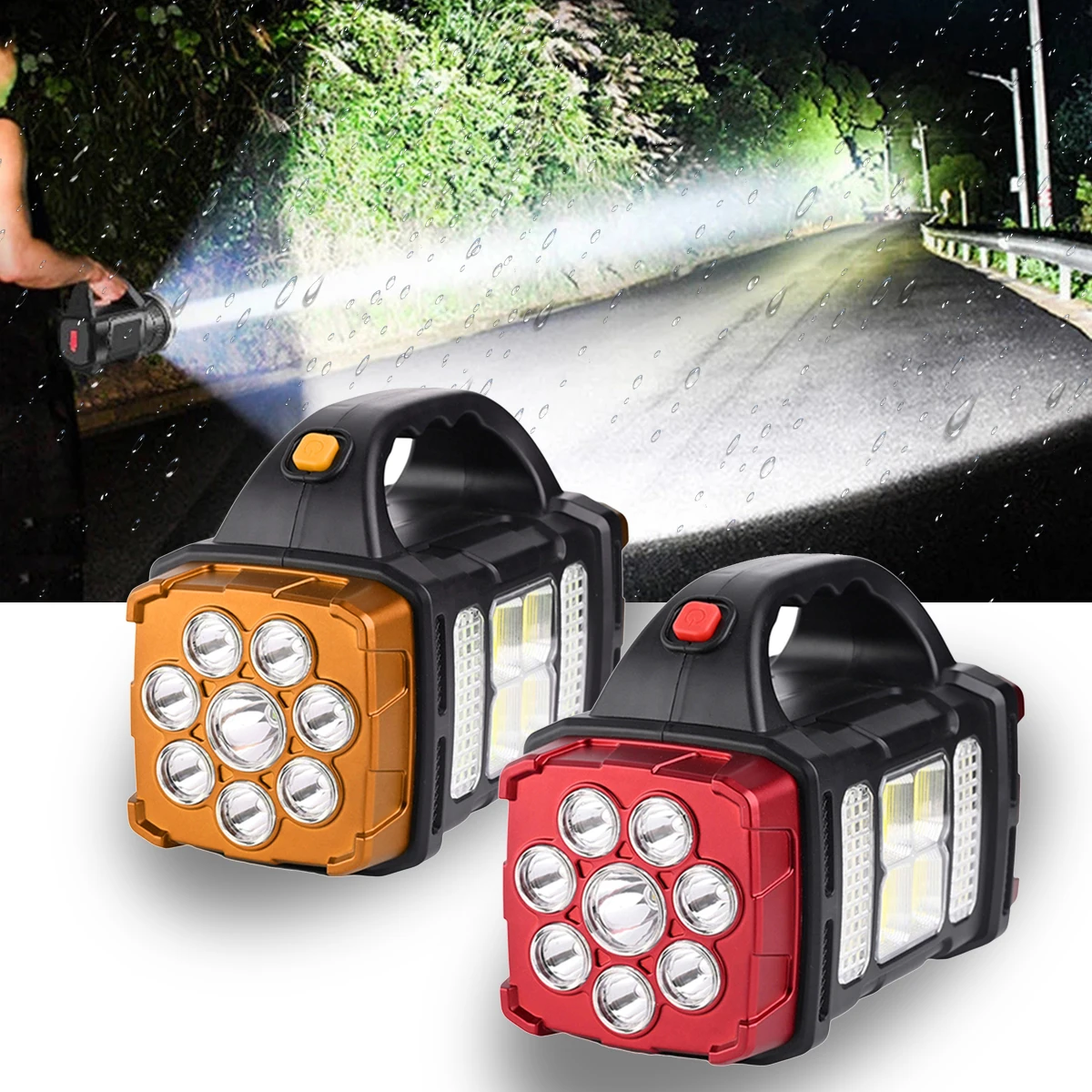 Portable Solar Lanterns Powerful Cob Torch Light Usb Rechargeable ...