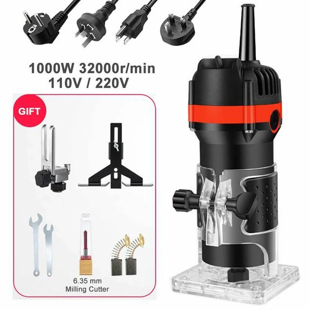 1000W-30000rpm-Electric-Trimmer-Router-Wood-Milling-Machine-Carpentry ...