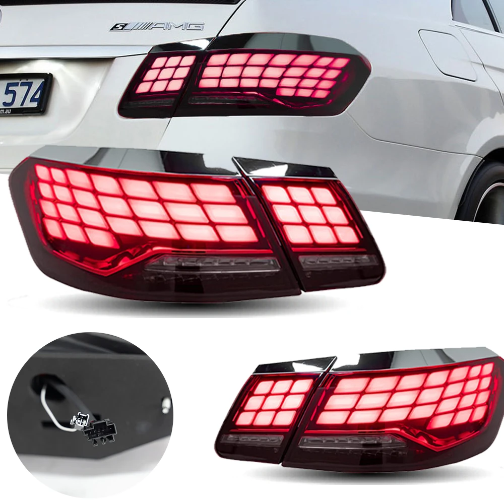 벤츠 W212 LED 2009 2016 E 클래스 E200 E260 용 미등, 자동차 스타일링 DRL 다이내믹 턴 시그널 리버스 ...