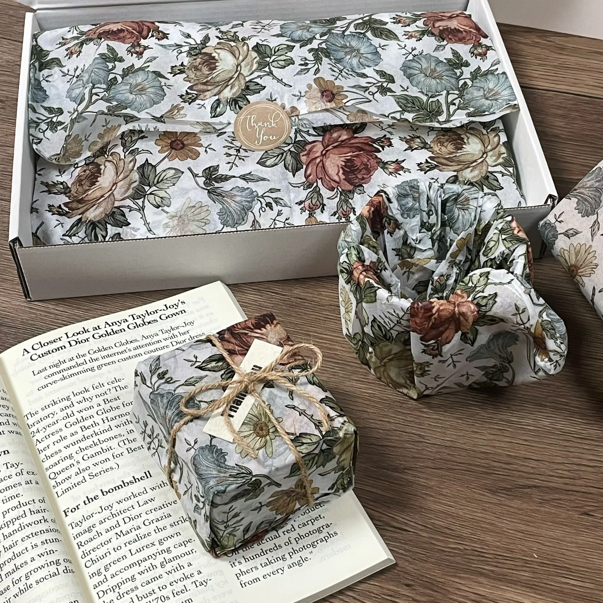 10PCs English Retro Garden Sydney Paper, Artistic Wrapping Paper, Color ...