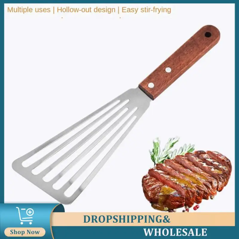 Stainless-Steel-Slotted-Spatula-Fish-Flat-Fish-Steak-Slice-Frying ...