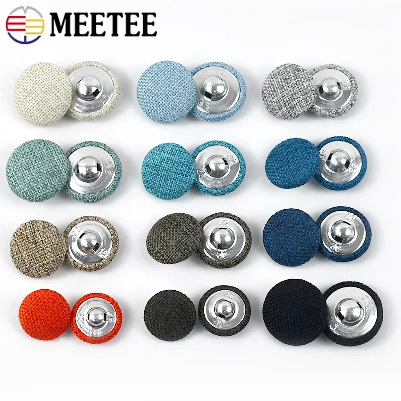 30Pcs-11-30mm-Metal-Linen-Covered-Button-For-Clothes-Sofa-Cushion-Decor ...