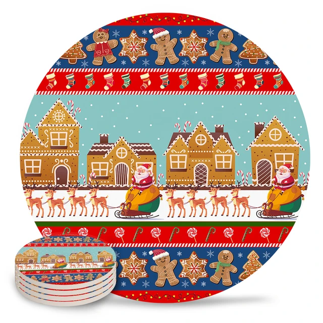 Ceramic Christmas Coasters