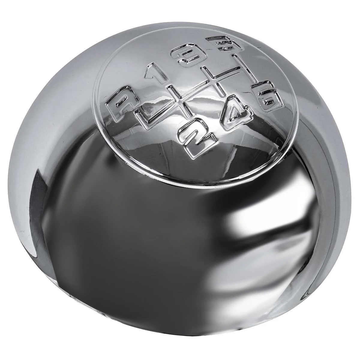 6 Speed Chrome Gear Shift Knob Cap Cover Shifter Lever Handball Case ...