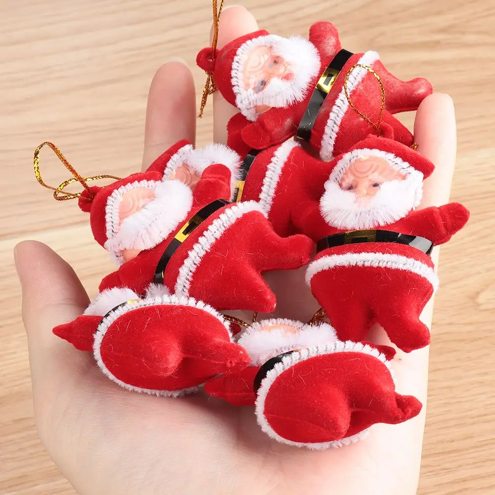 6Pcs-Mini-Santa-Claus-Christmas-Drop-Ornaments-Multi-Color-Santa-Claus ...